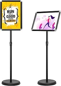 Giantex Floor Poster Stand Height Adjustable, Information Stand with ...