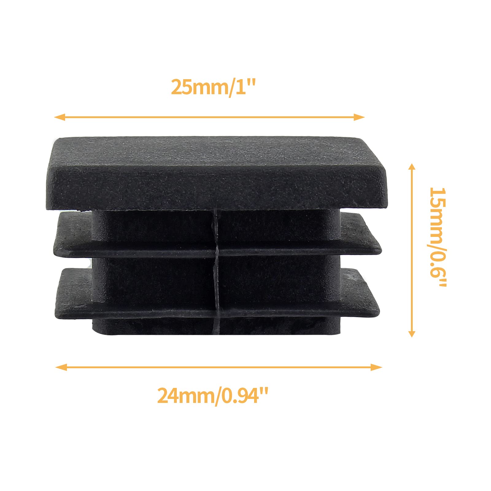 Snapklik.com : Uenhoy 30 Pcs 1" Square Plastic Plugs Insert End Caps ...