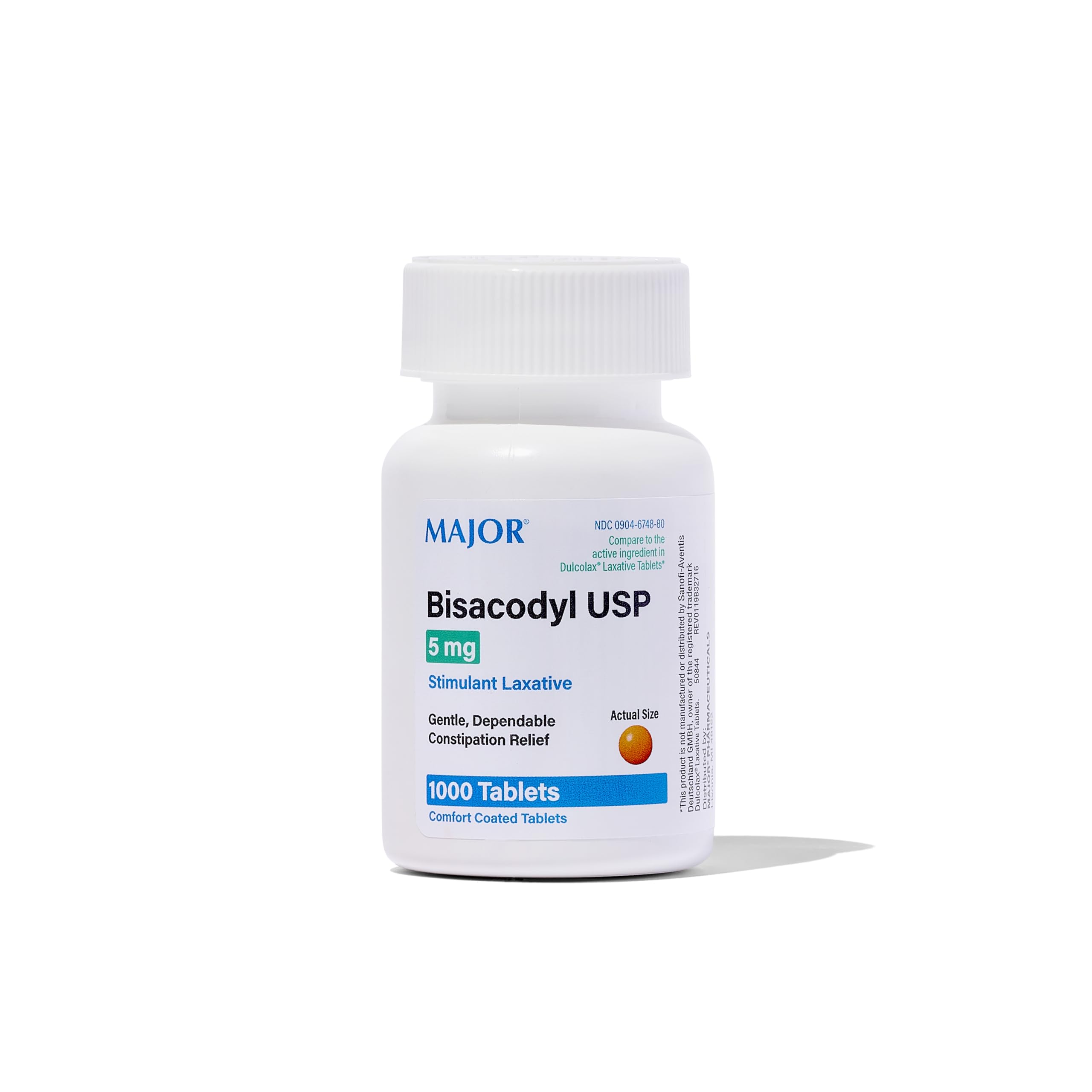 Amazon.com: Major Bisacodyl 5 mg - Comfort Coated Stimulant Laxative ...