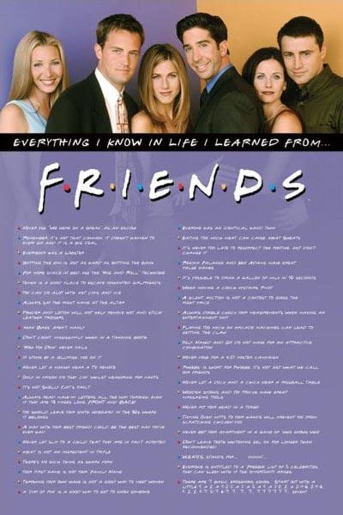 Amazon.de: Friends Poster Everything I Know in Life I Learnt from...