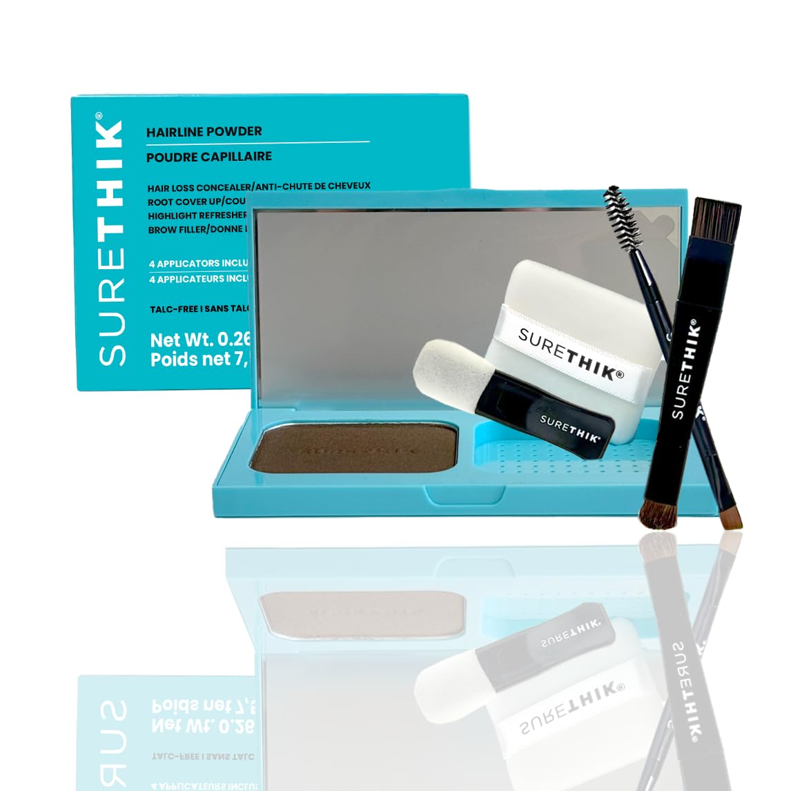 Amazon.com: SURETHIK 4-in-1 Premium Hairline Powder Kit - Conceal ...