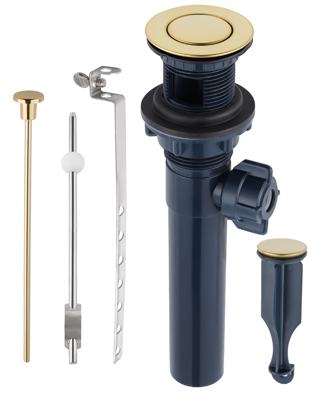 Hygie Rinse Bathroom Sink Drain with Lift Rod, Pop Up Sink Drain with ...