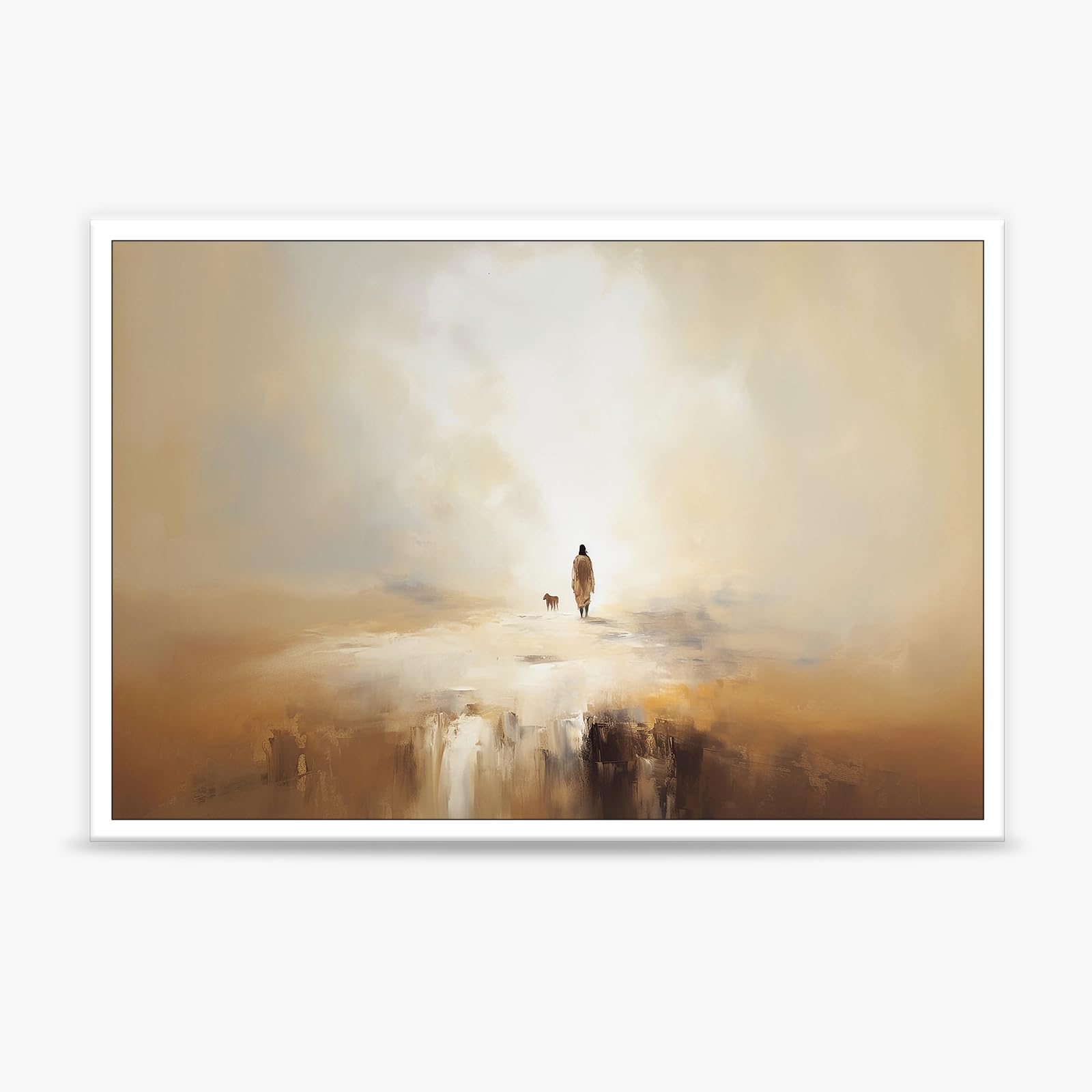 Amazon.com: Jesus Leaves The 99, Parable of The Lost Sheep, Jesus Wall Art,Jesus and Lamb Canvas ...
