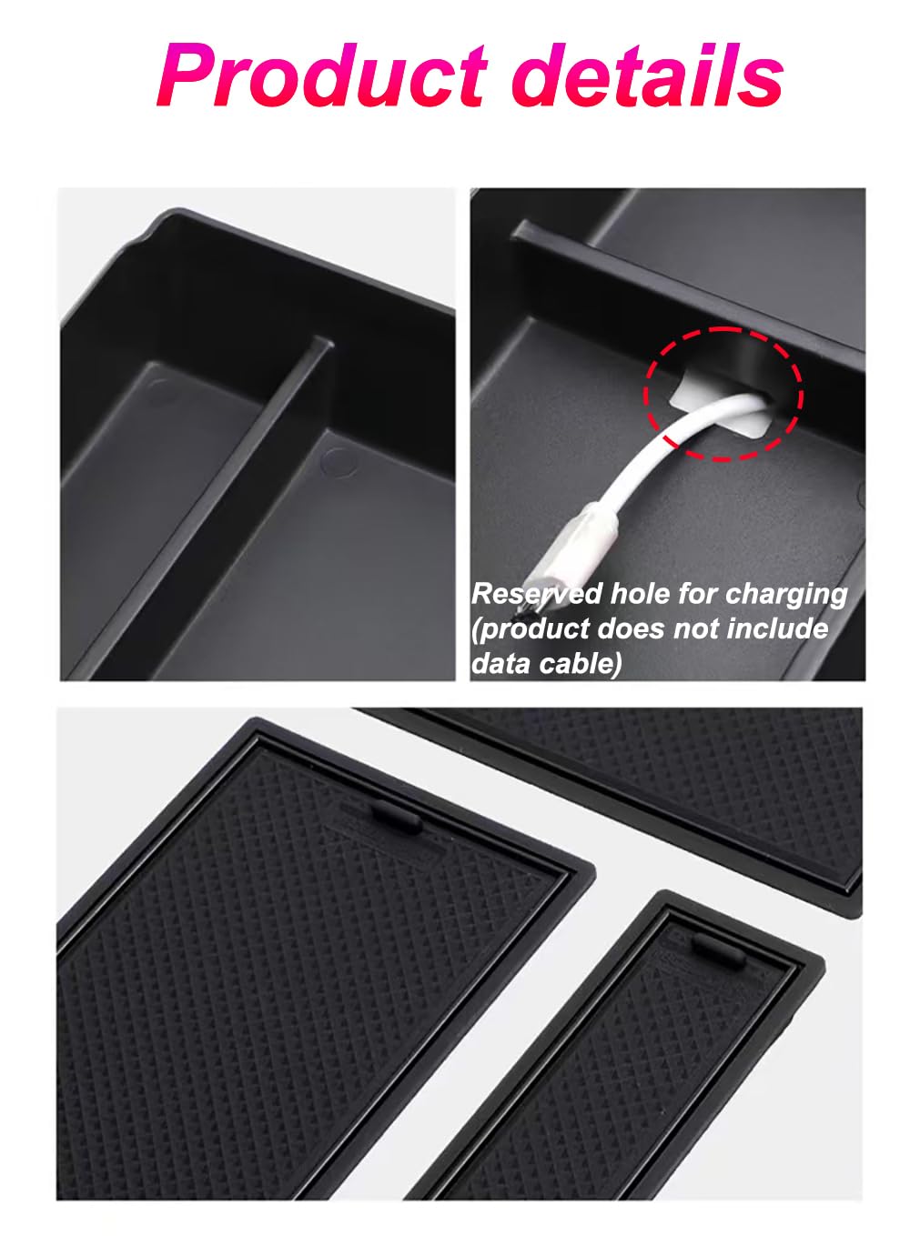 Snapklik.com : Center Console Armrest Storage Box Container Tray ...