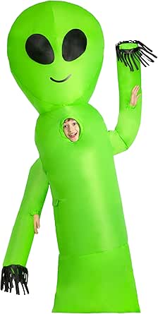 Amazon.com: Spirit Halloween Kids Alien Wavy Arms Inflatable Costume ...