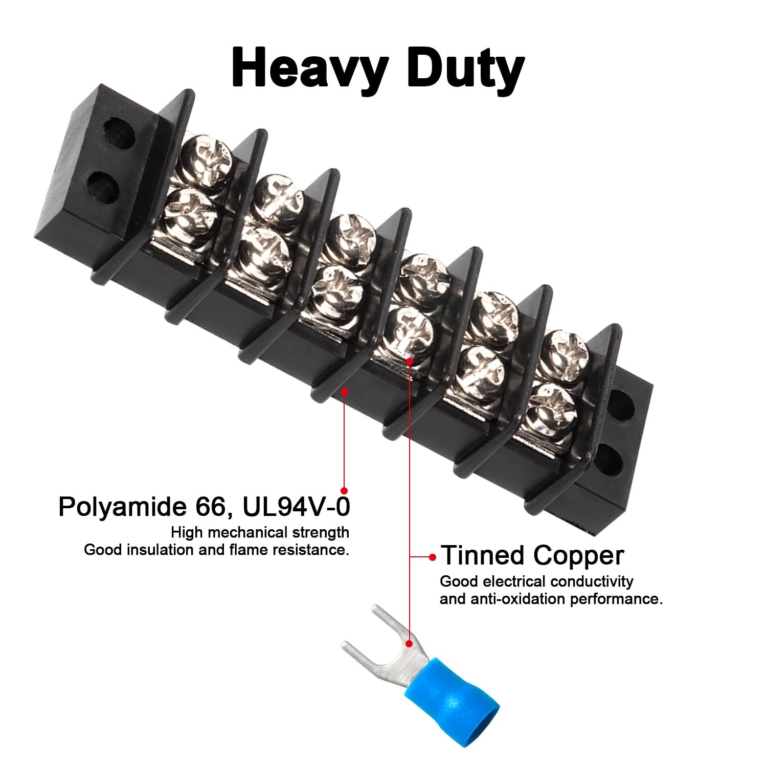 Snapklik.com : Terminal Block - 2 Pack 6 Positions 200v-450v 20-30A ...