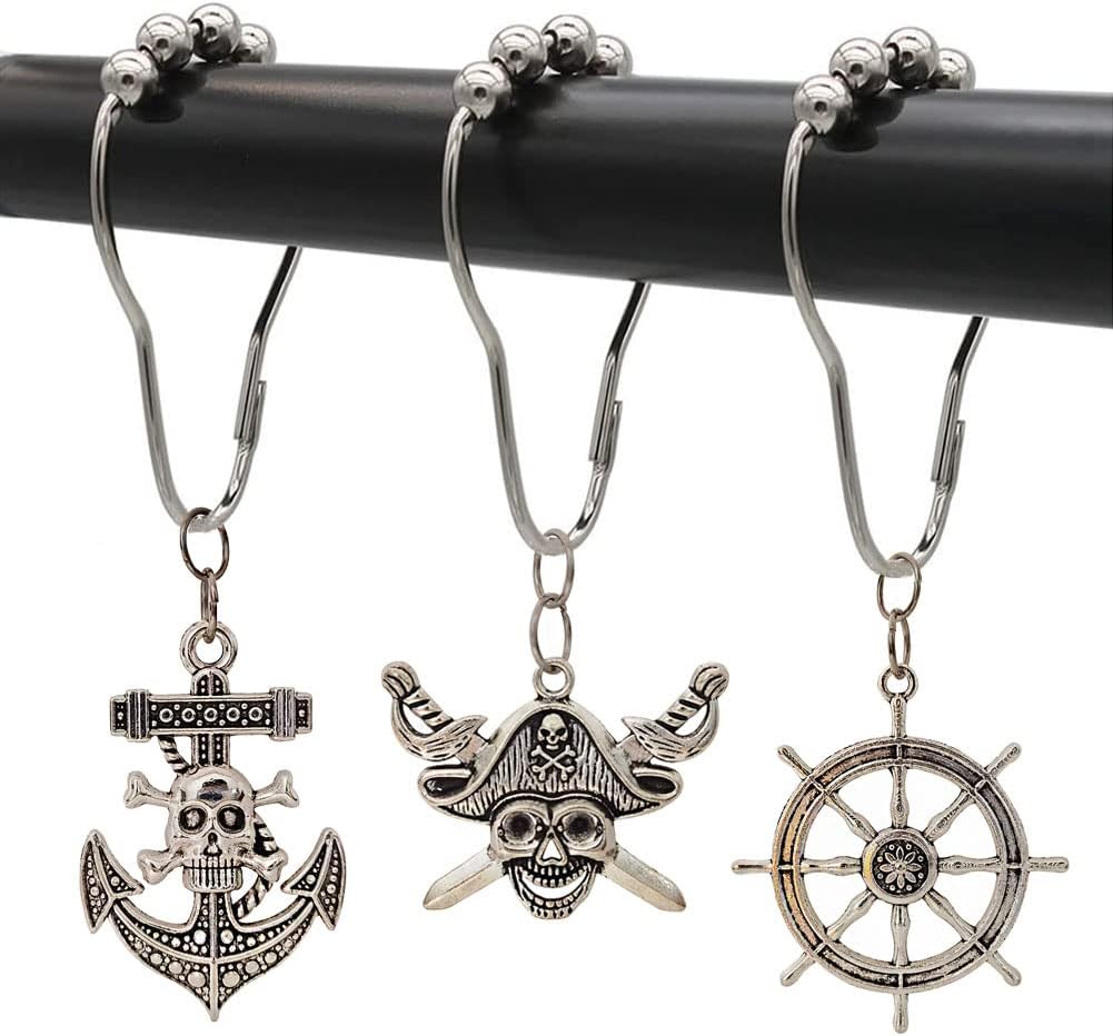 Amazon.com: Nautical Shower Curtain Hooks Rings - Rust Proof Stainless ...