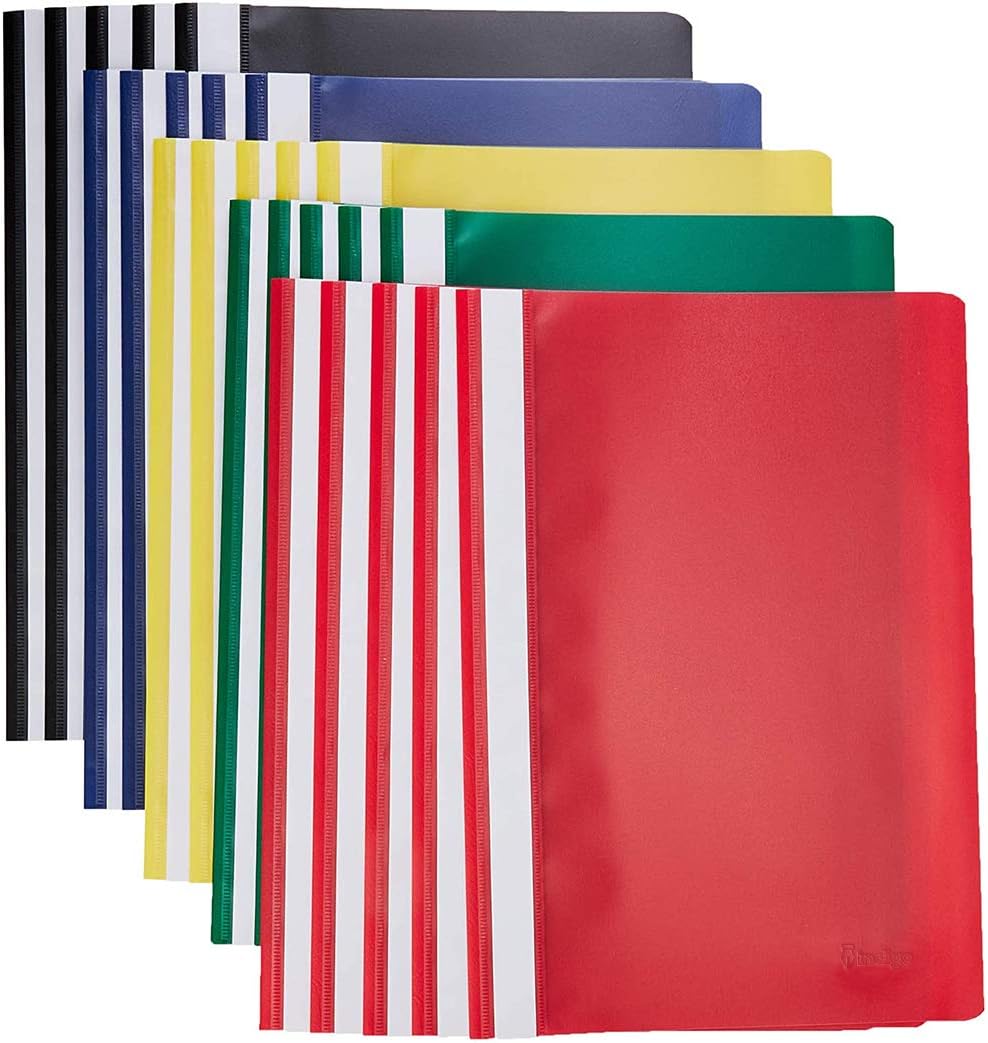Indigo® A4 Project Folders – Assorted Colours Report Files with Clear ...