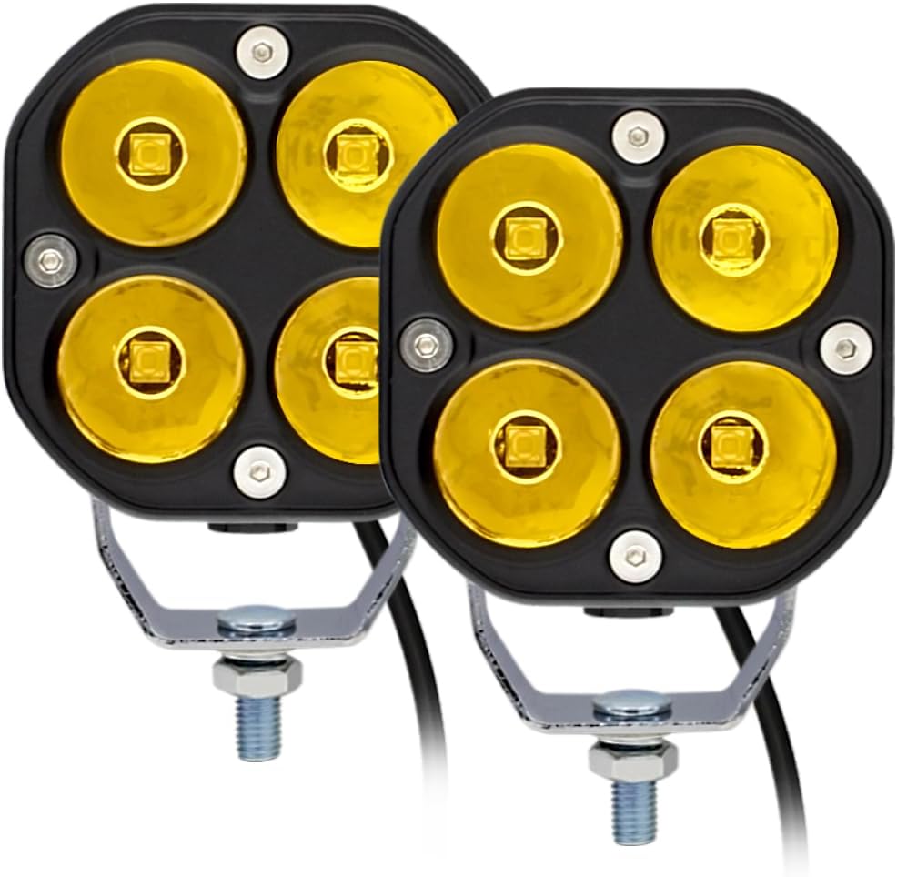 Amazon.com: 7 Inch 90W Amber Yellow LED Offroad Light with DRL, 8000LM ...