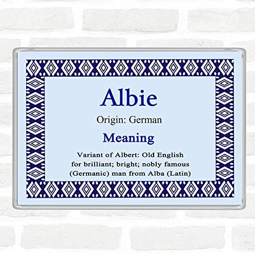 Albie. Der Name bedeutet Jumbo Kühlschrank Magnet Blau : Amazon.de ...