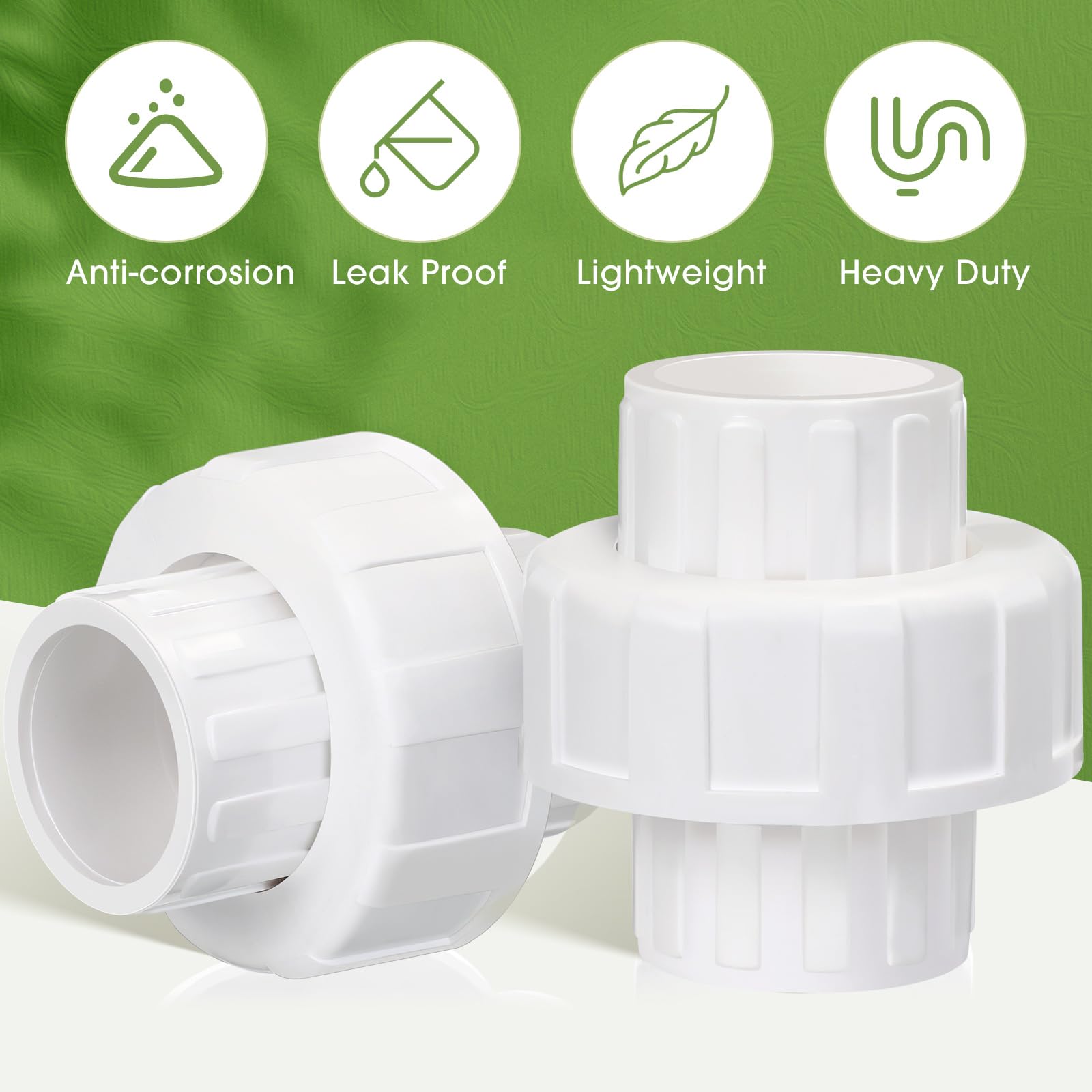 Snapklik.com : Pangda 12 Pcs PVC Union Coupling Pipe Fitting PVC Slip ...