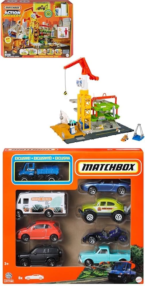 Amazon.com: Bundle of Matchbox Action Drivers Epic Construction Yard ...