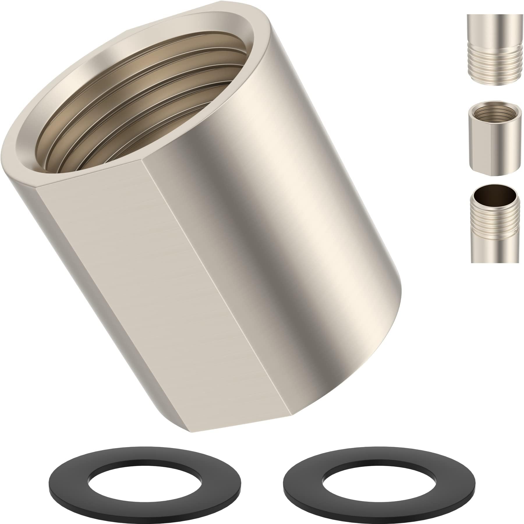 Amazon.com: Darineey Brass Pipe Fitting,Shower Coupling, G1/2 Female to ...