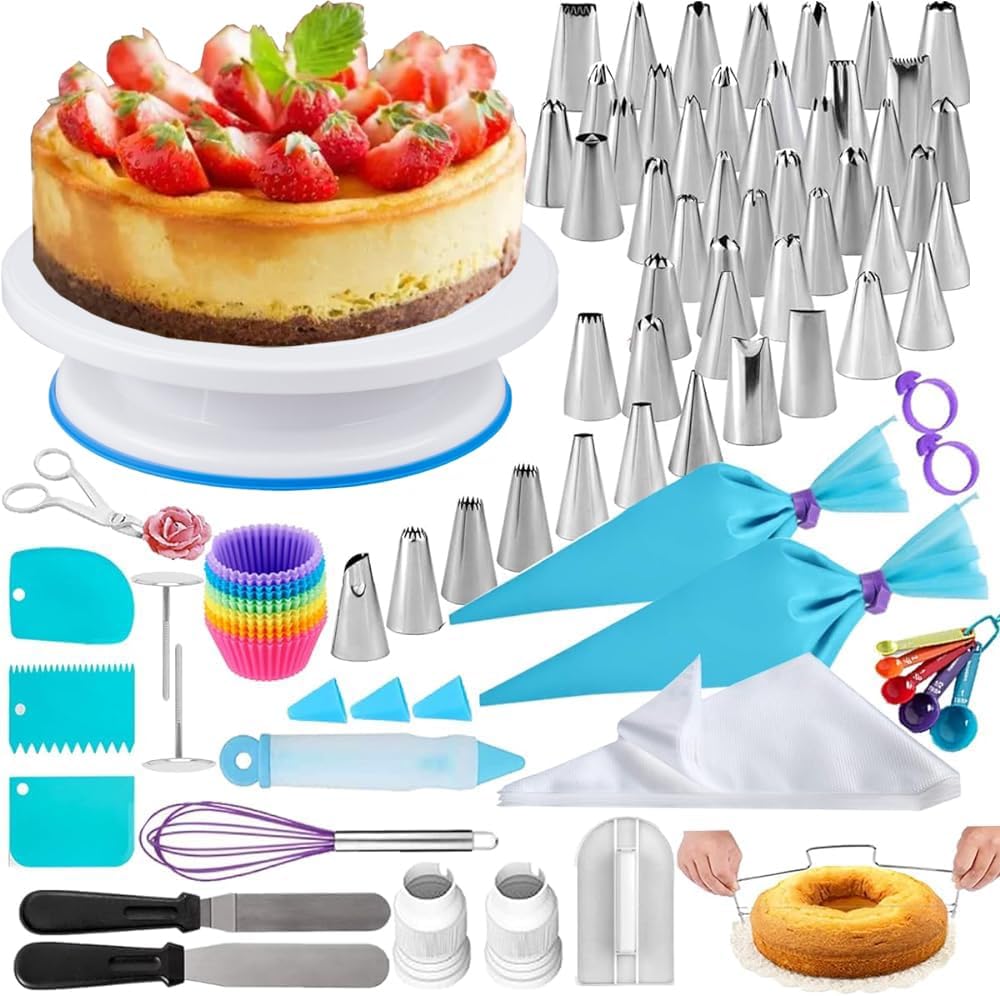 Amazon.com: Cake Decorating Kit,Piping Bags and Tips Set,Cake ...