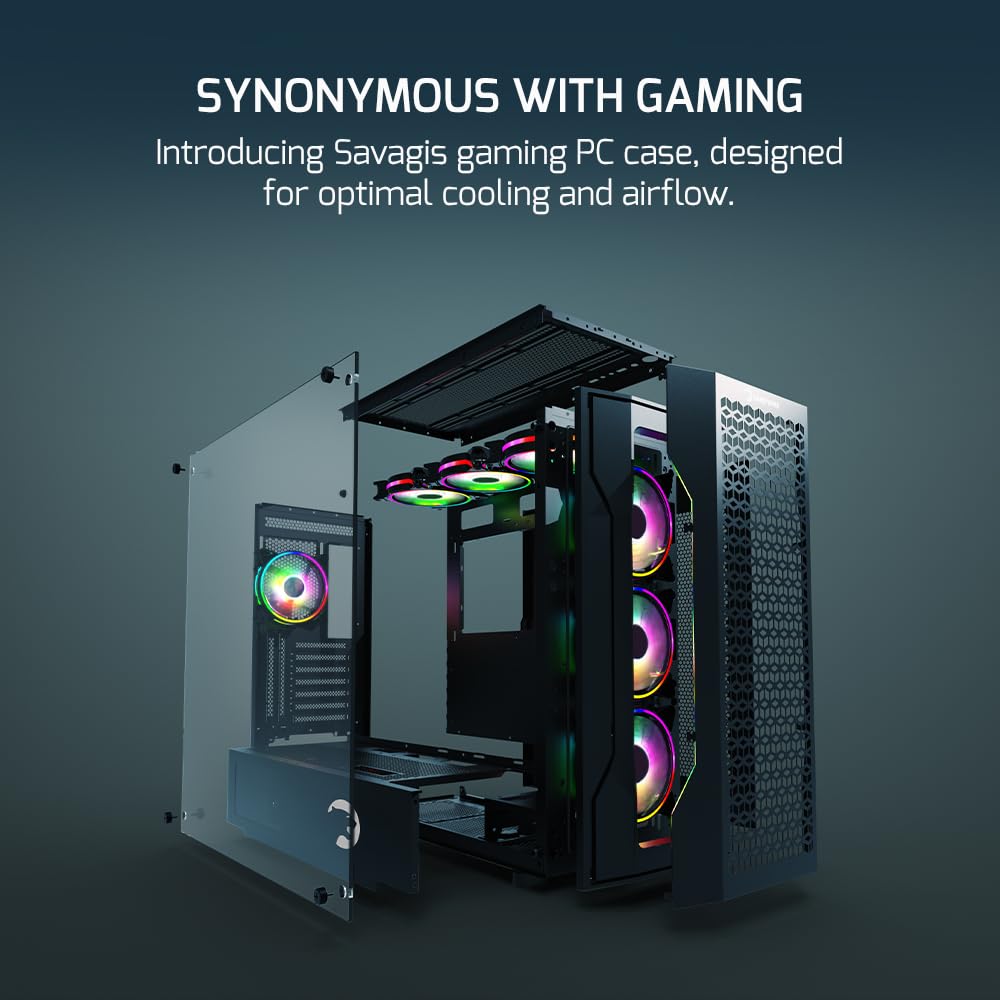 Snapklik.com : GAMEPOWER Savagis ATX Mid Tower Gaming Pc Case +80 ...