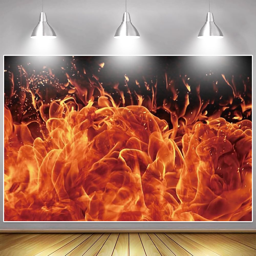 Camping Photo Backdrop FHZON Bonfire Party Backdrop Firewood Flame ...