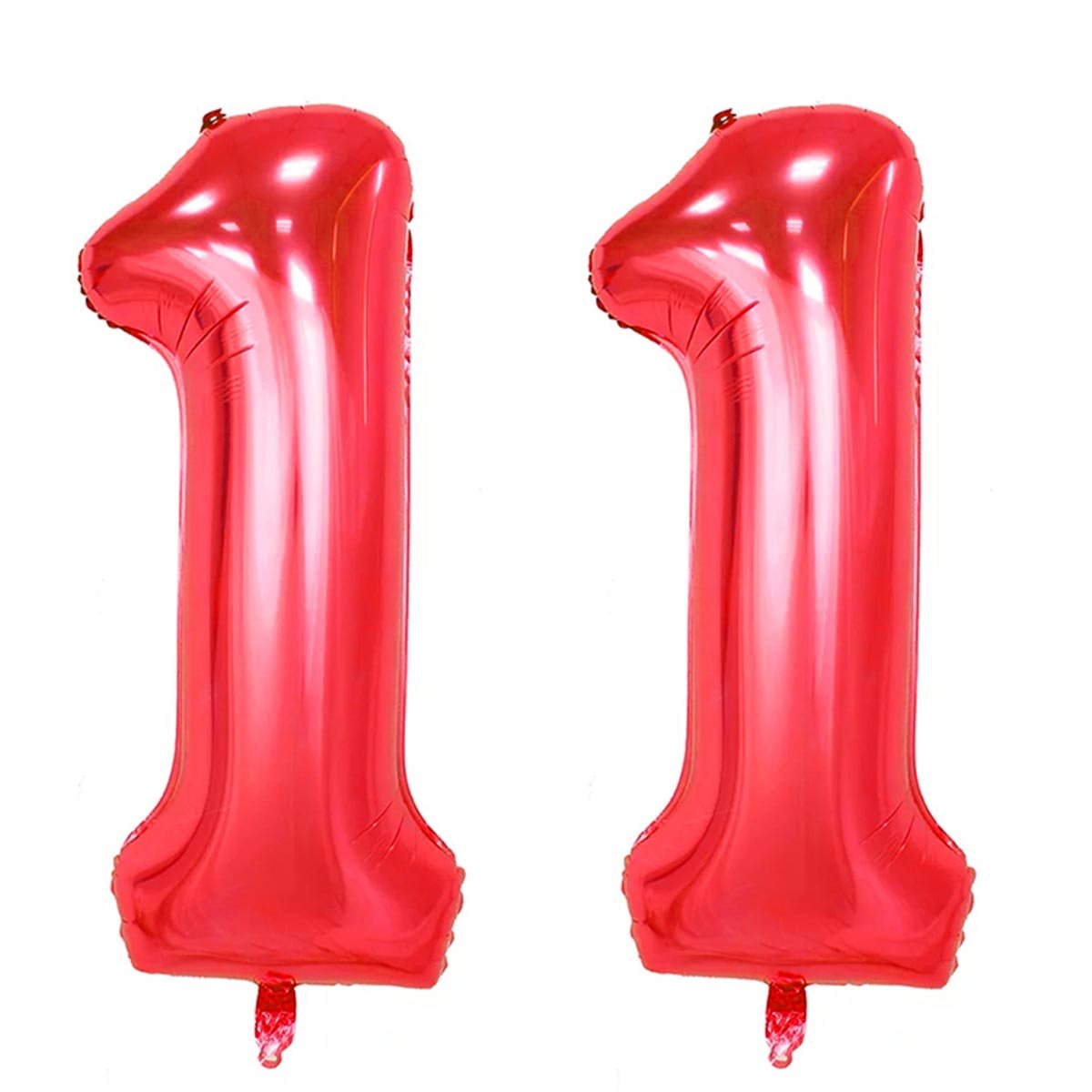 Amazon.com: 40inch Red Foil 11 Helium Jumbo Digital Number Balloons ...
