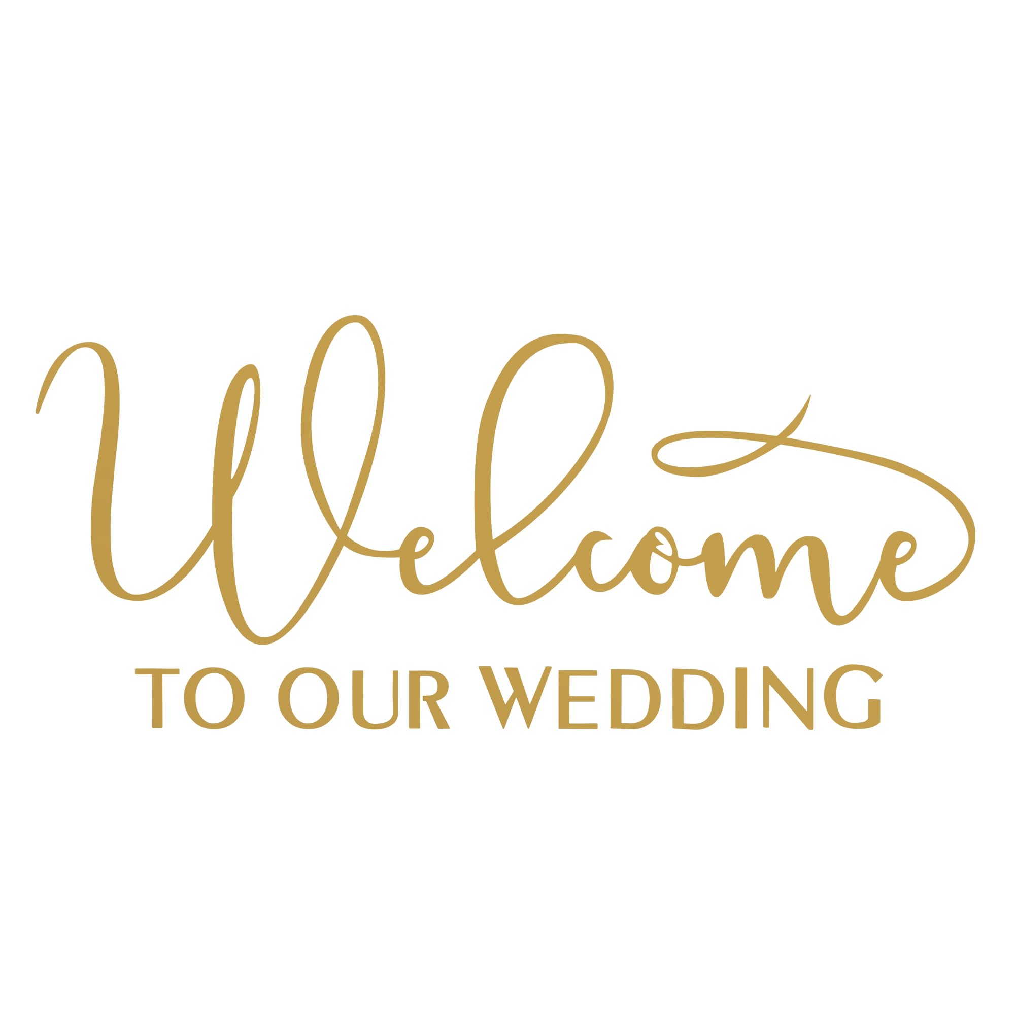 Amazon.com: Fssqii Welcome to Our Wedding Vinyl Sticker Decor for Wall ...