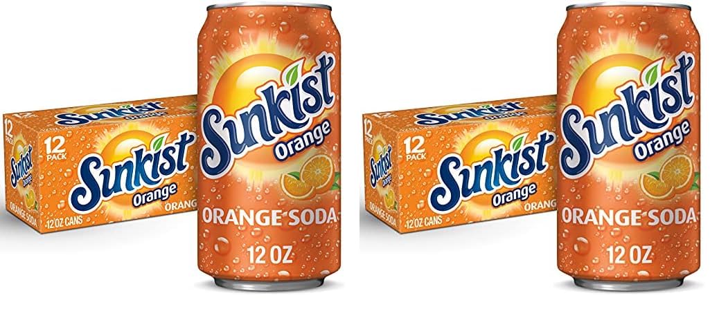 Amazon.com: Sunkist Orange Soda, 12 fl. oz. Cans, 12 Pack (Pack of 2)