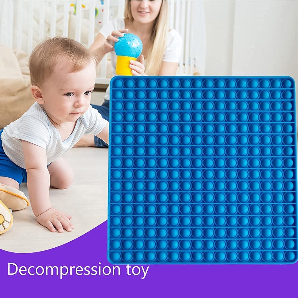 Big Size Pop It Push Fidget Sensory Bubble Square Blue 11.8 inch Jumbo ...