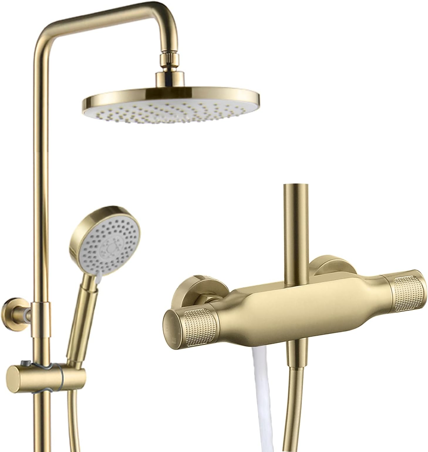 Duschsystem mit Armatur Gebürstetes Gold Duschset Regendusche ...