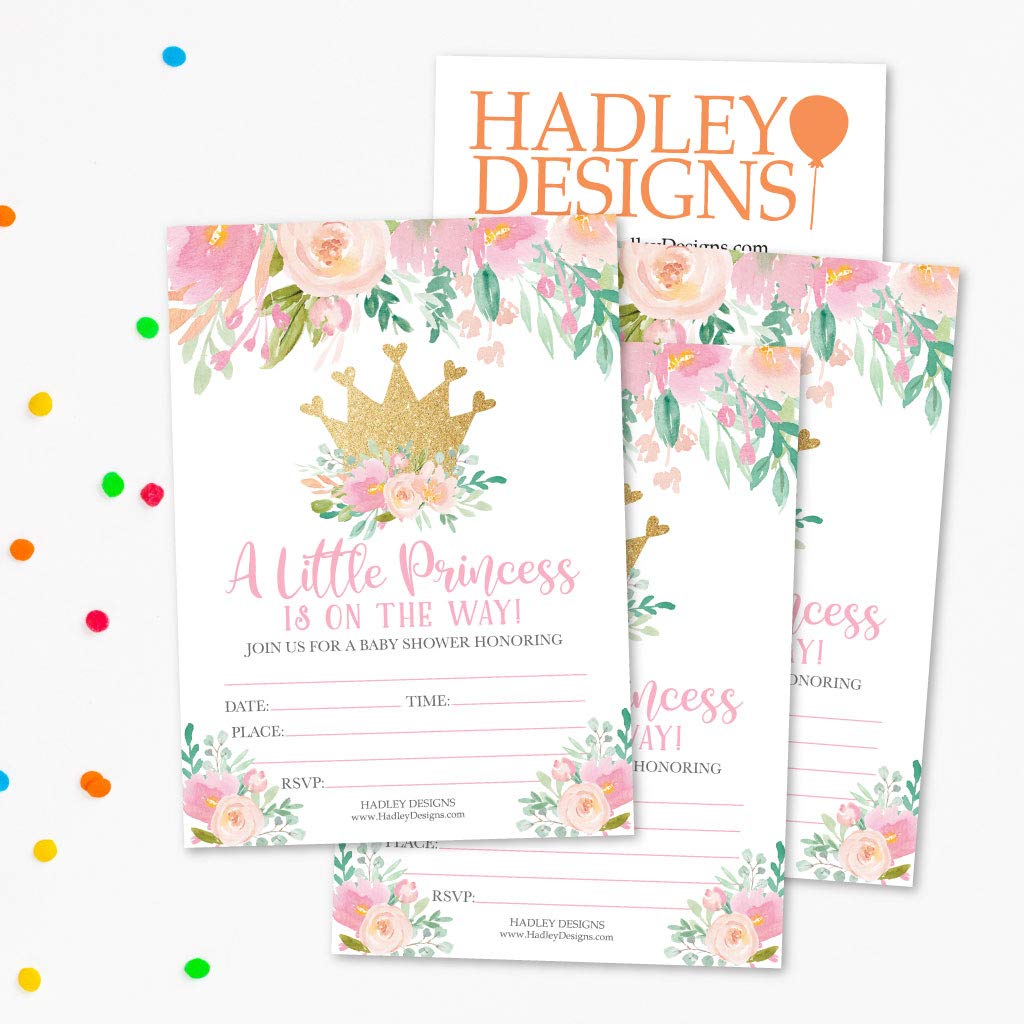 Princess Baby Shower Invitation Layouts Free, Custom Printable Baby