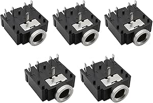 Amazon.com: PJ-307 PJ307 3.5mm Stereo Female Jack A-dio Socket 5 Pin ...