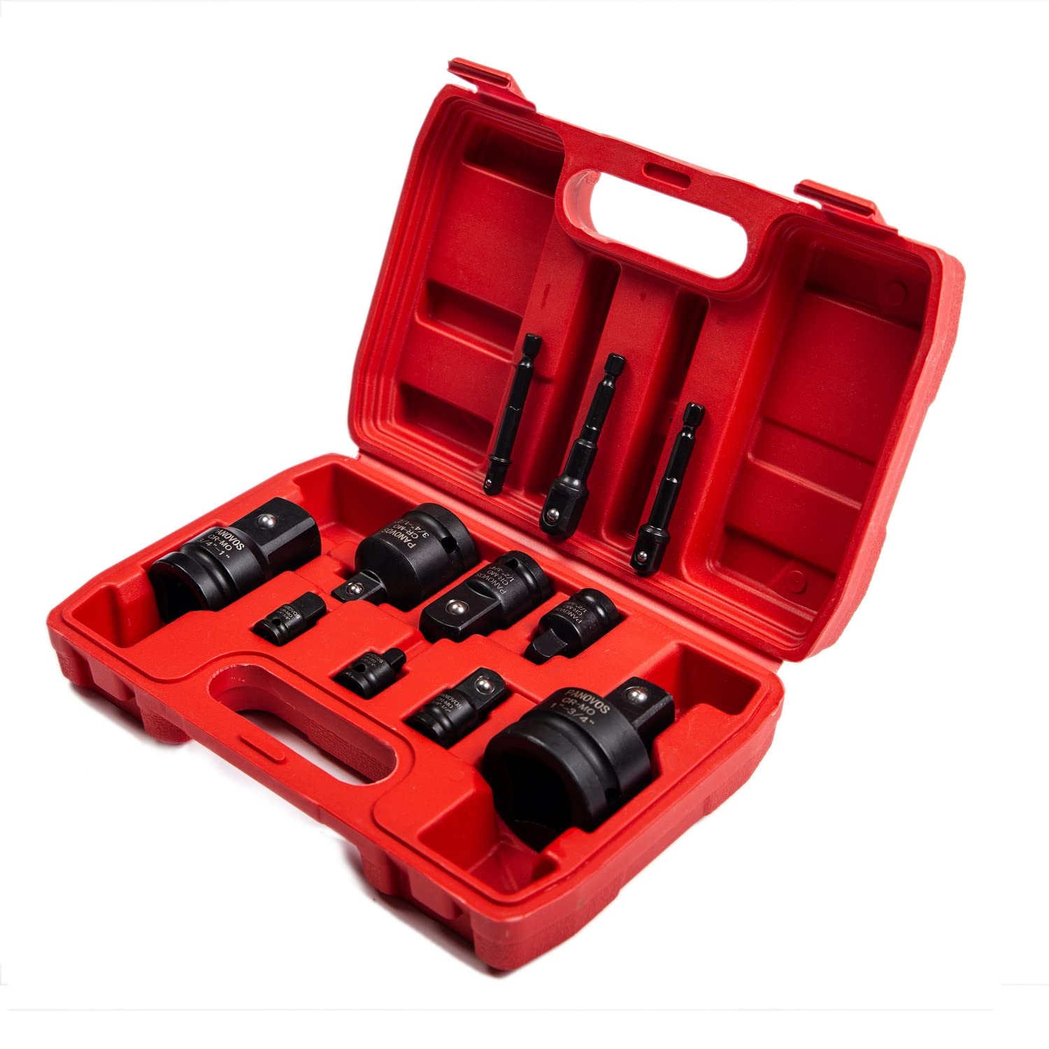 PANOVOS 11Pcs Impact Socket Adapter and Reducer Set.1/4" 3/8" 1/2" 3/4 ...