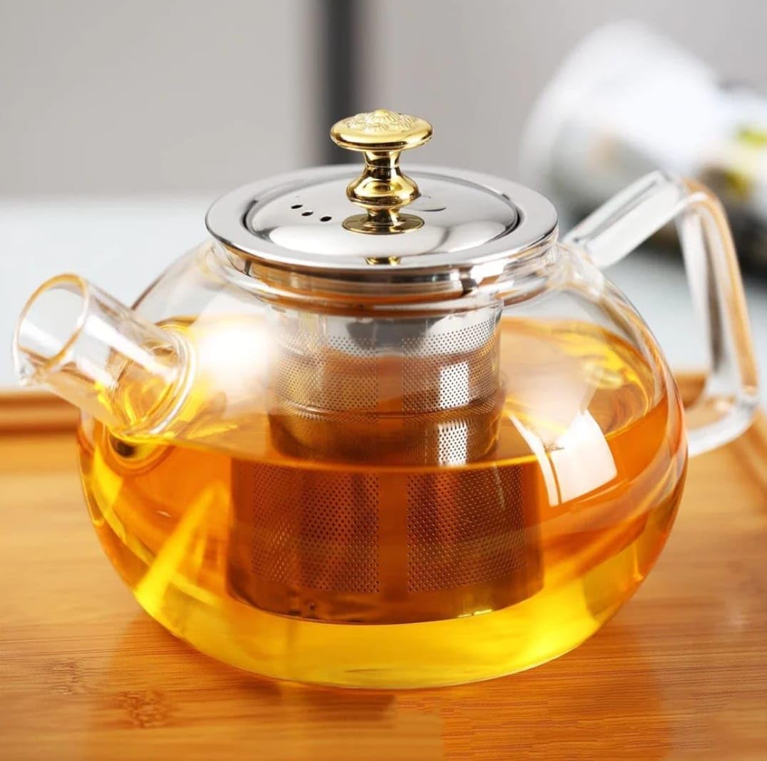 Smarter Deal Glass Tea Pot–Loose Leaf, Green Tea Maker Kettle–Stovetop ...