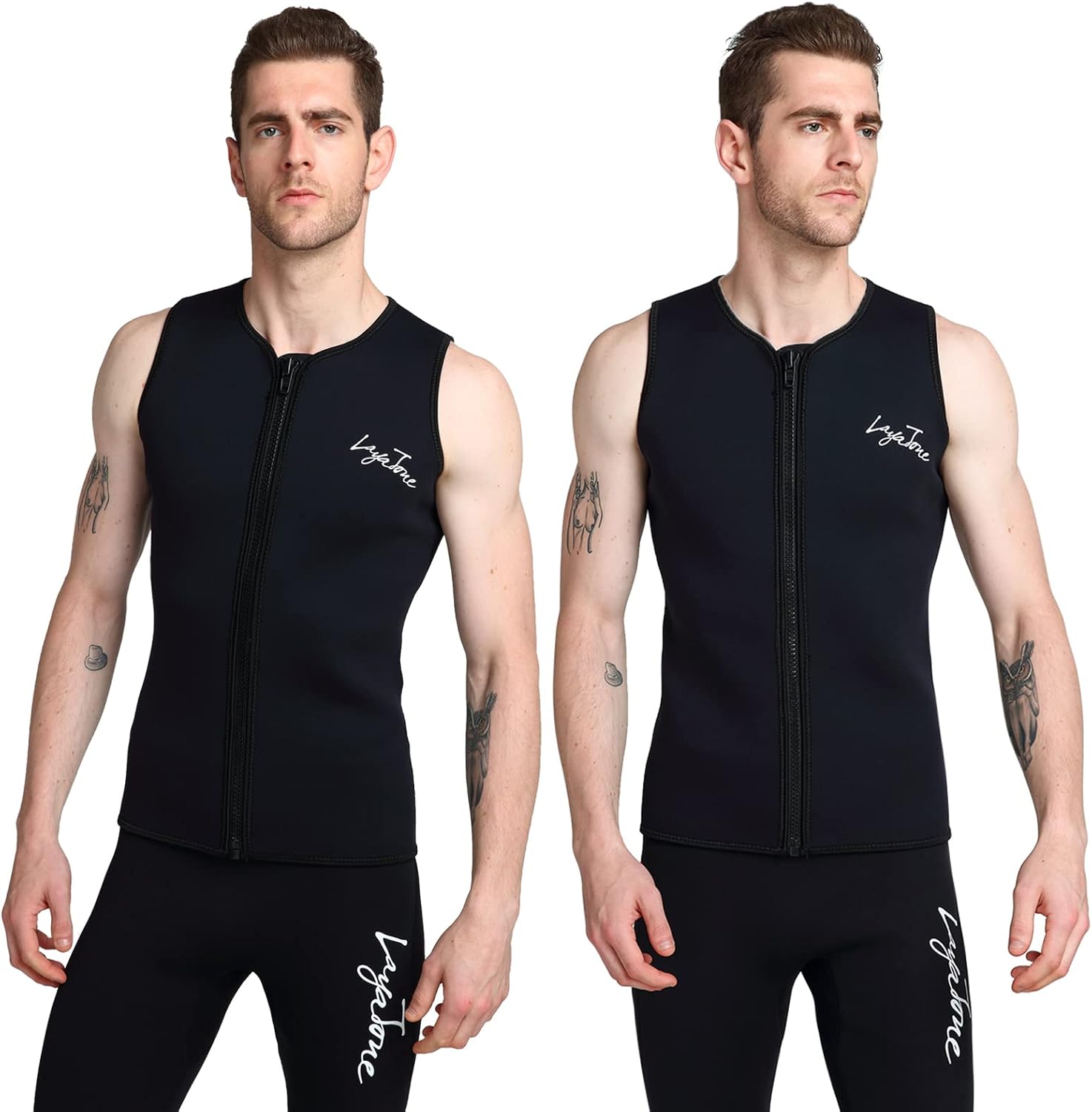 Amazon.com: LayaTone Wetsuit Top Men Women 3mm Neoprene Jacket ...