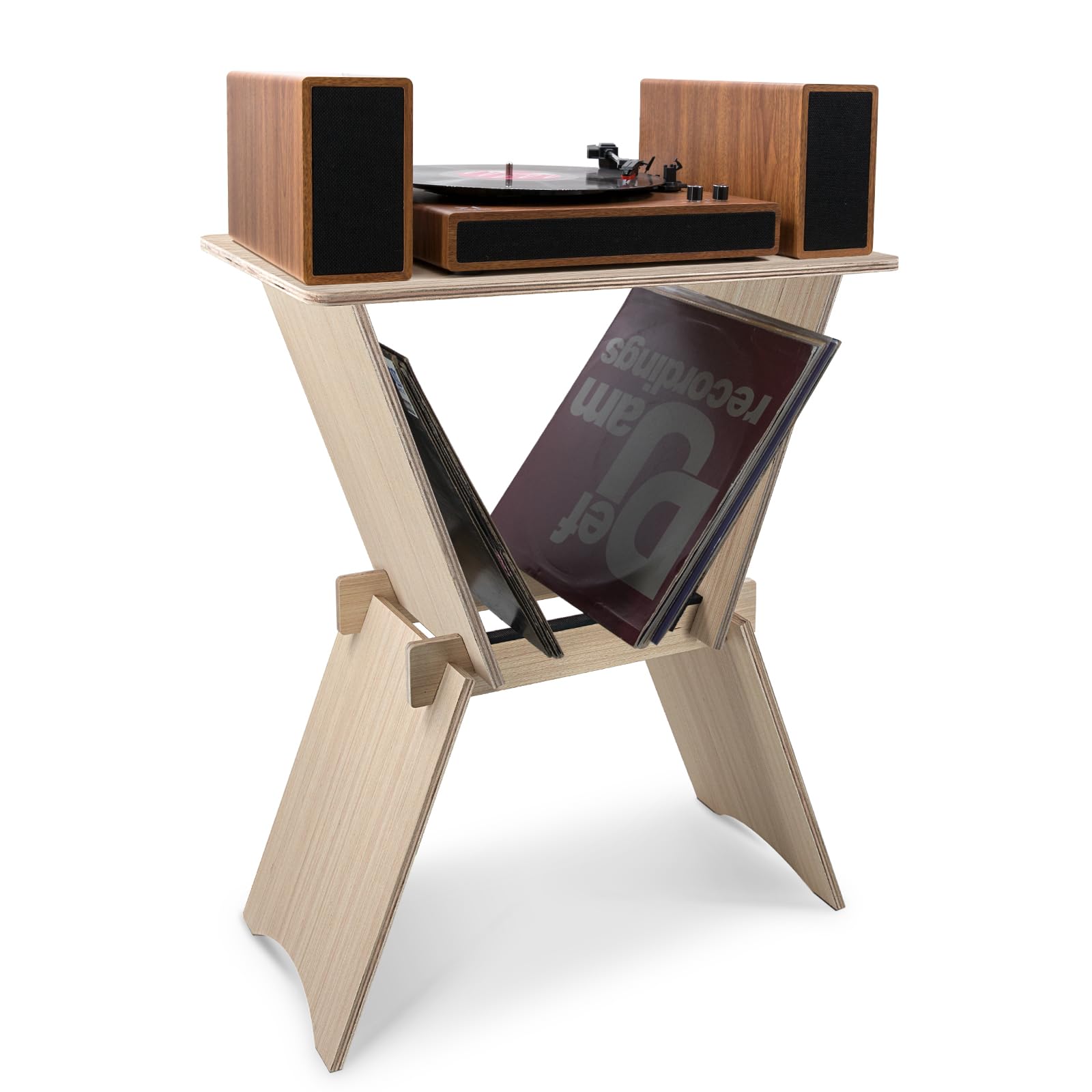 Buy Record Player Stand, Turntable Stand with Record Storage Shelf ...