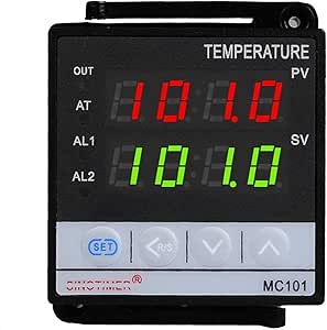 Amazon.co.jp: デジタル温度調節器 MC101 デジタル ディスプレイ PID 温度コントローラー 摂氏/華氏モード センサー入力 トランスデューサー SSR 出力 : 産業・研究開発用品