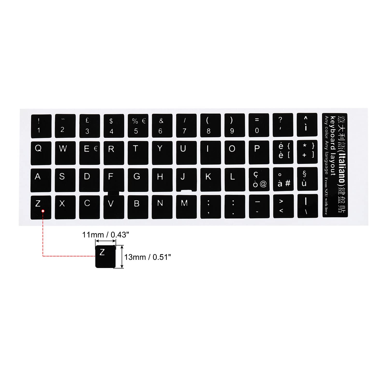 PATIKIL Italian Keyboard Stickers, 2 Pack Universal Keyboard ...
