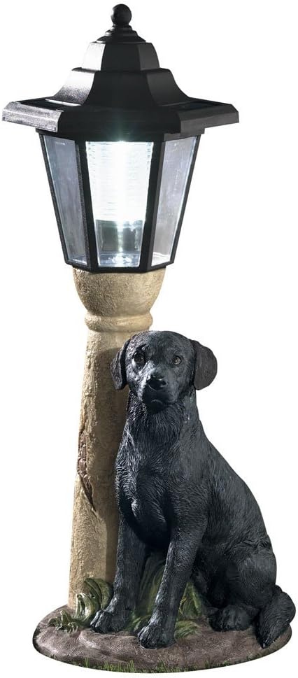 Bits and Pieces - Solar Black Labrador Retriever Lantern - Outdoor and ...