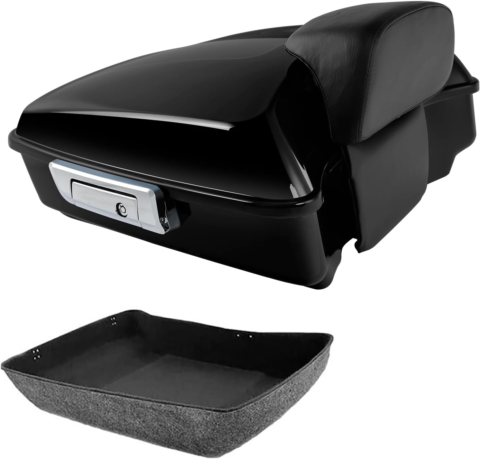 Amazon.com: Vivid Black Chopped Tour Pack Luggage Kit w/Backrest Pad ...