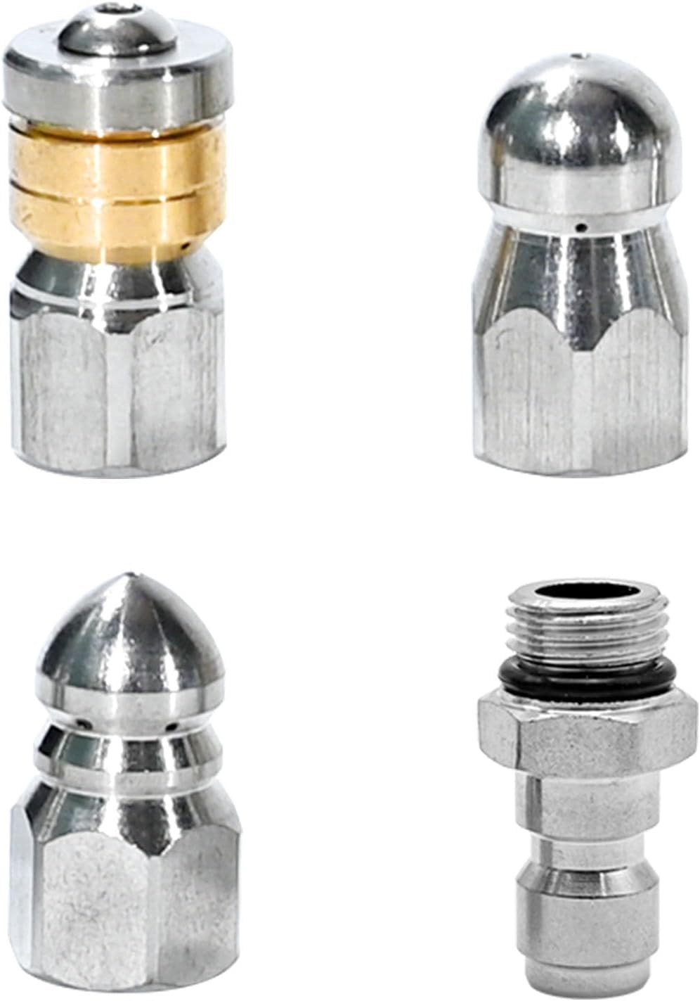 Amazon.com: Hoypeyfiy Sewer Jetter Nozzle, 5000 PSI Drain Cleaning ...