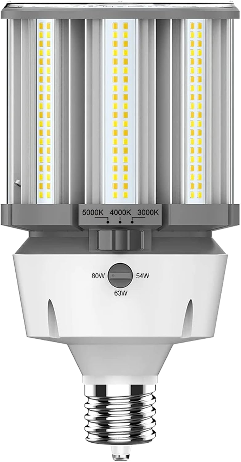 RAB Field Adjustable LED Corn Cob, 3000K/4000K/5000K Selectable, 54W ...