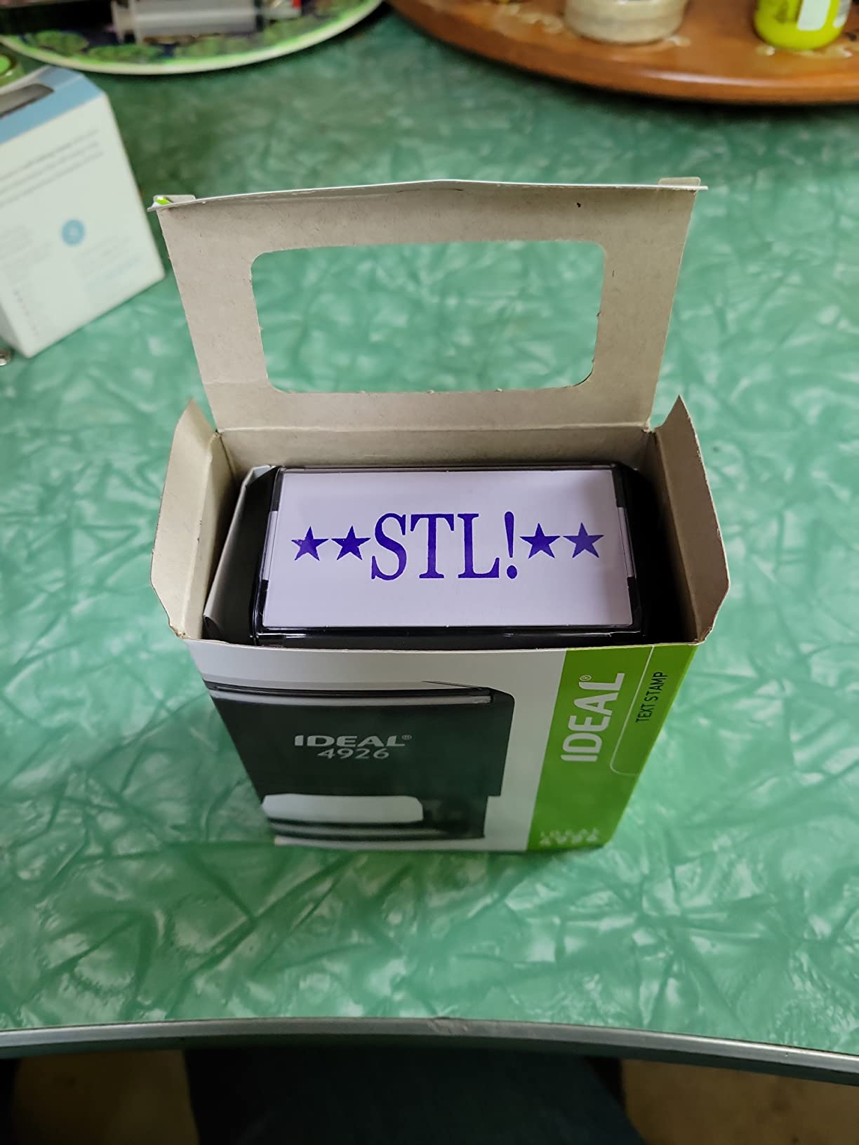 Amazon.com : Extra Large Self Inking Stamp - Custom Text Message - Up ...