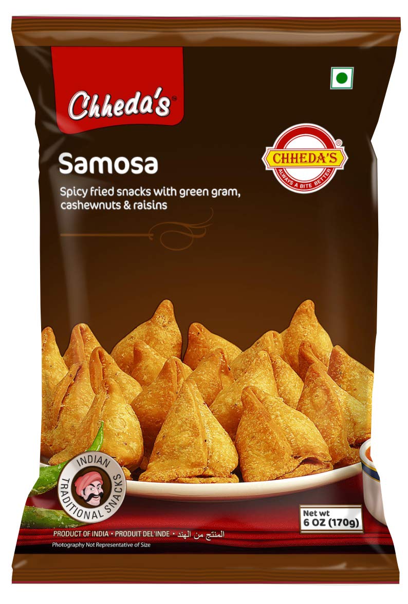 Chheda's Samosa - Crispy Spicy Snack - with Spicy Mixture Filling ...