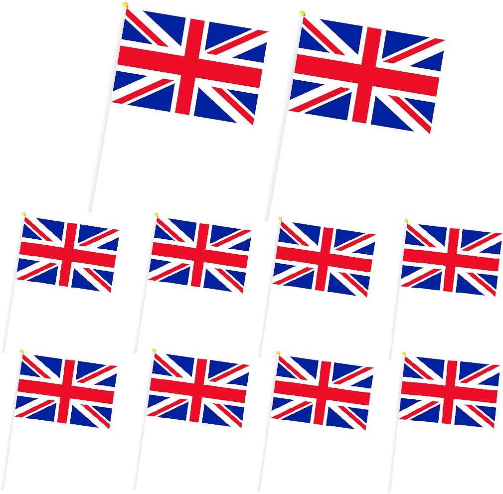 British Union Jack Stick Flag, ANLEY Great Britain 5x8 inch (12 X 20cm ...