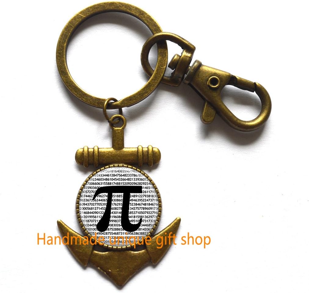 Amazon.com : Fashion Anchor Keychain,Pi Anchor Keychain Math Jewelry ...
