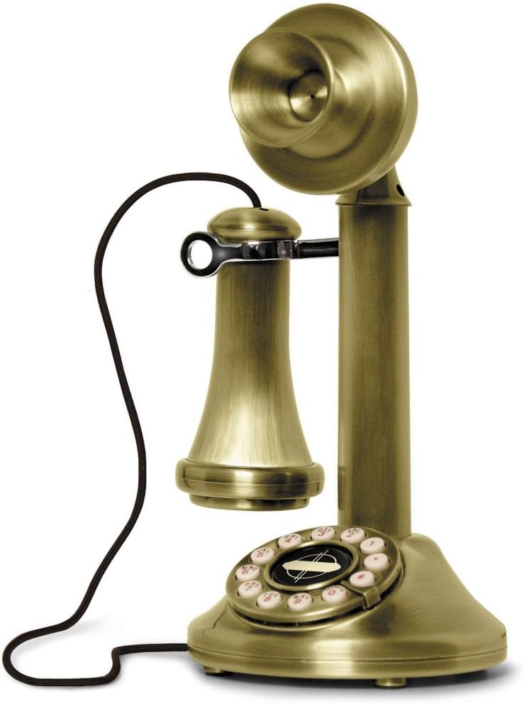 Crosley Candlestick Phone CR64-Brushed Brass: Amazon.co.uk: Electronics ...