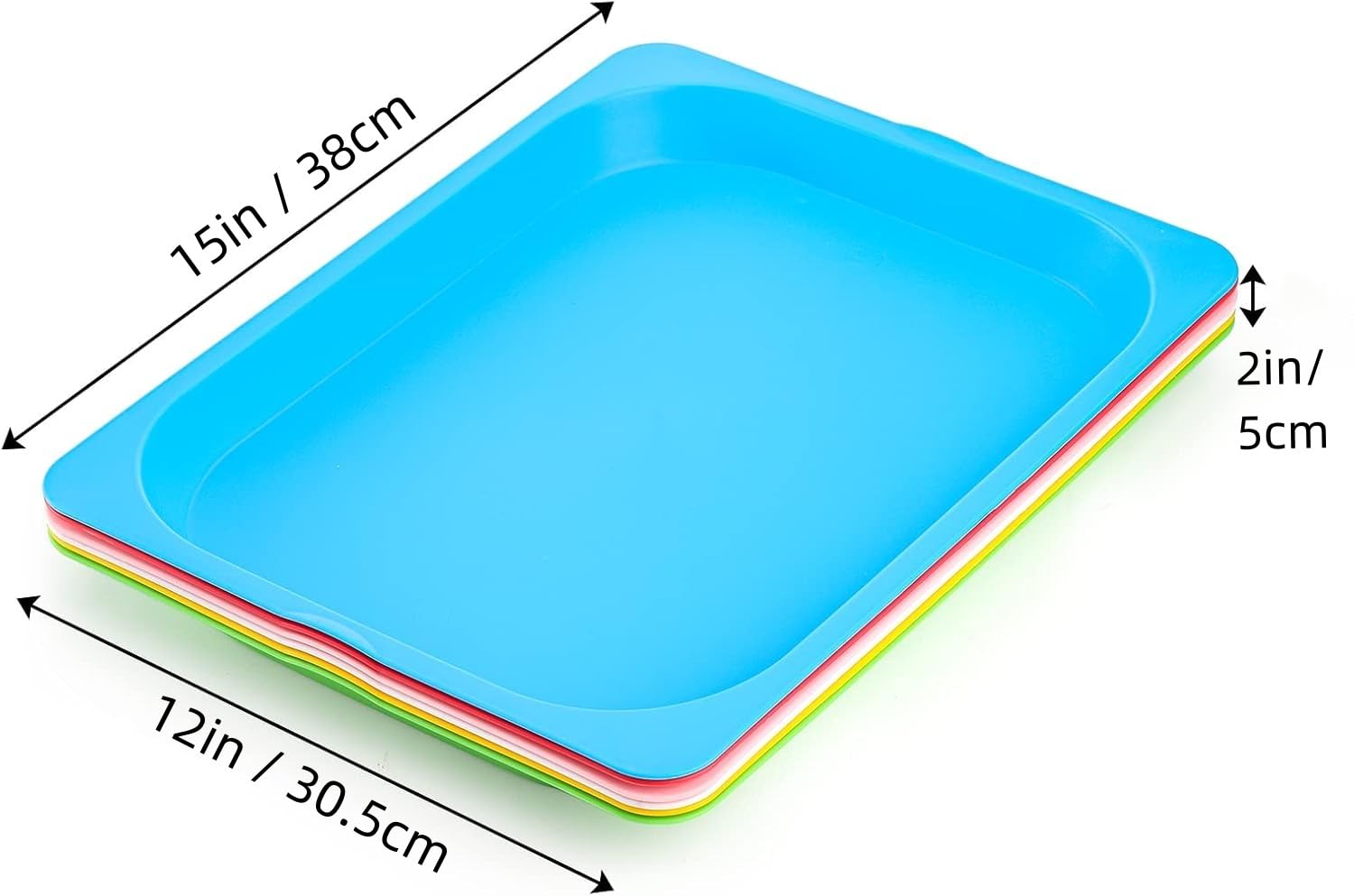 Snapklik.com : Set Of 6 Plastic Activity Trays, 15 X 12 Colorful Art ...