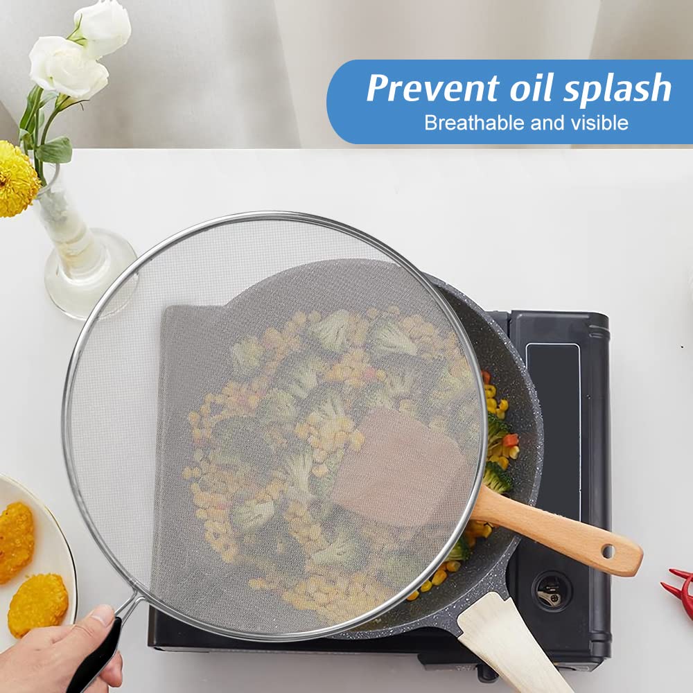 Snapklik.com : Set Of 4 Splatter Screen For Frying Pan 11.5", 10", 8.5 ...