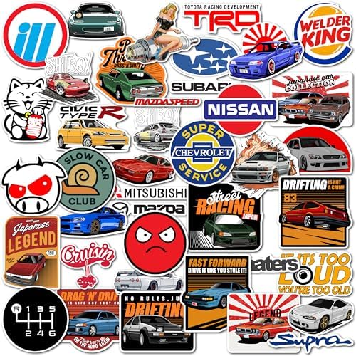 WallDesign Race-Ready 40 Collection of Authentic JDM Sticker Set ...