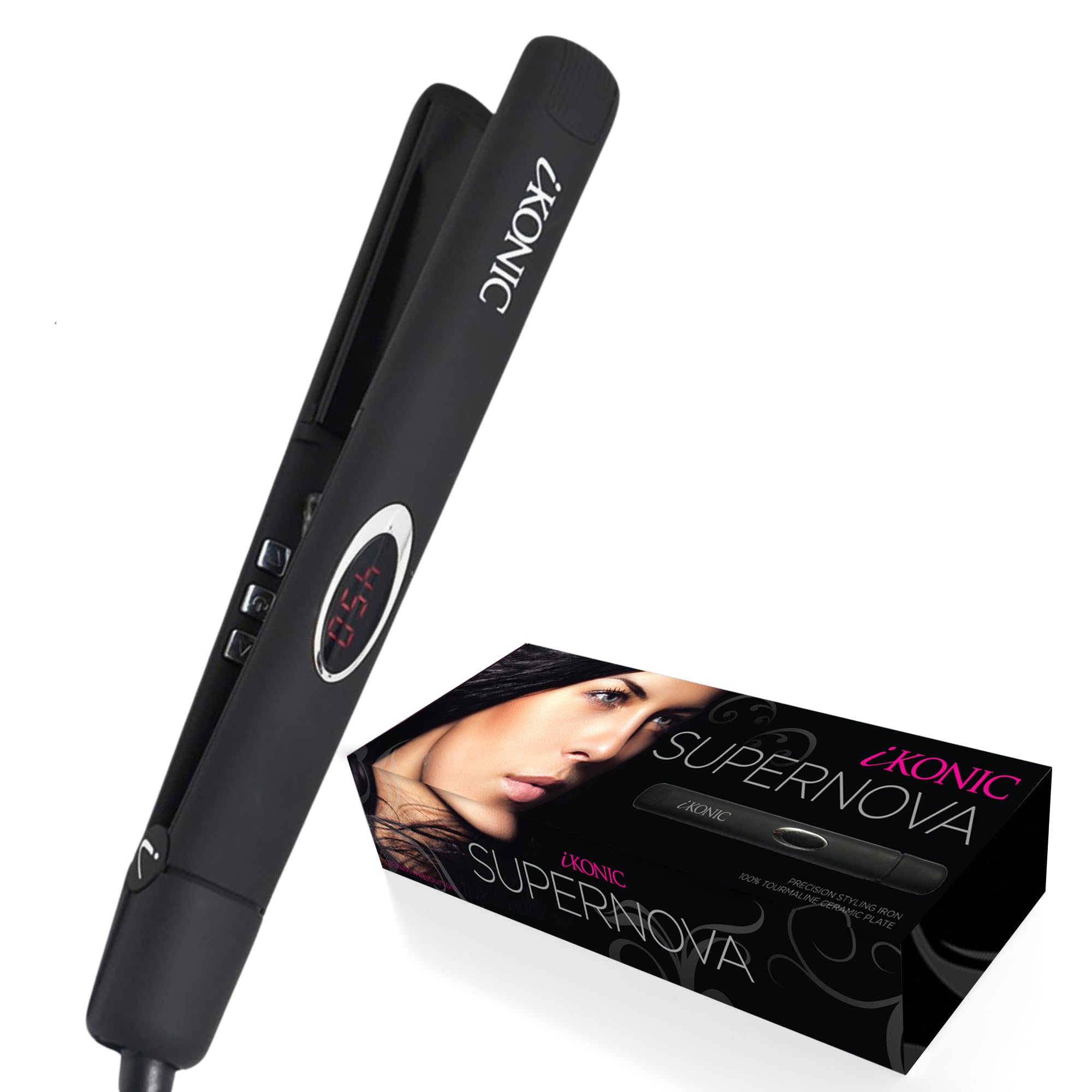 Ikonic100 Tourmaline Ceramic Hair Straightener And Curler Anti Static ...