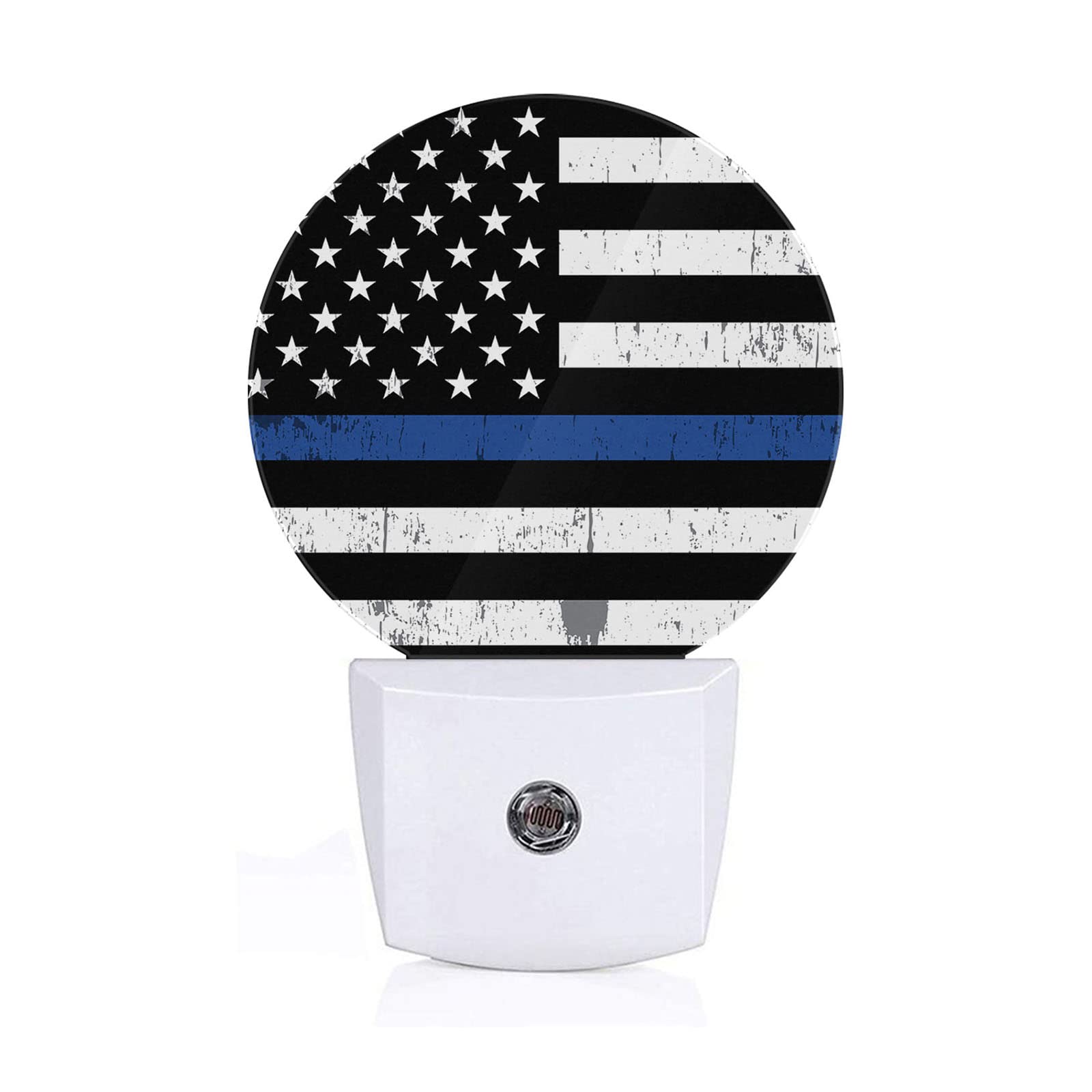 Axayaz American Flag Night Light Plug Into Wall Black White Blue USA ...