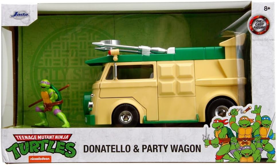 Jada Toys Ninja Turtles Party Van (20 cm) with Figure - Toy Car of the ...