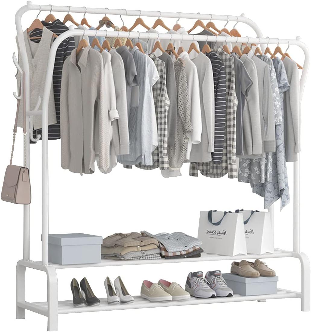 Hilier Heavy Duty Clothes Rail Shelf Large Storage capacity (1.3m ...