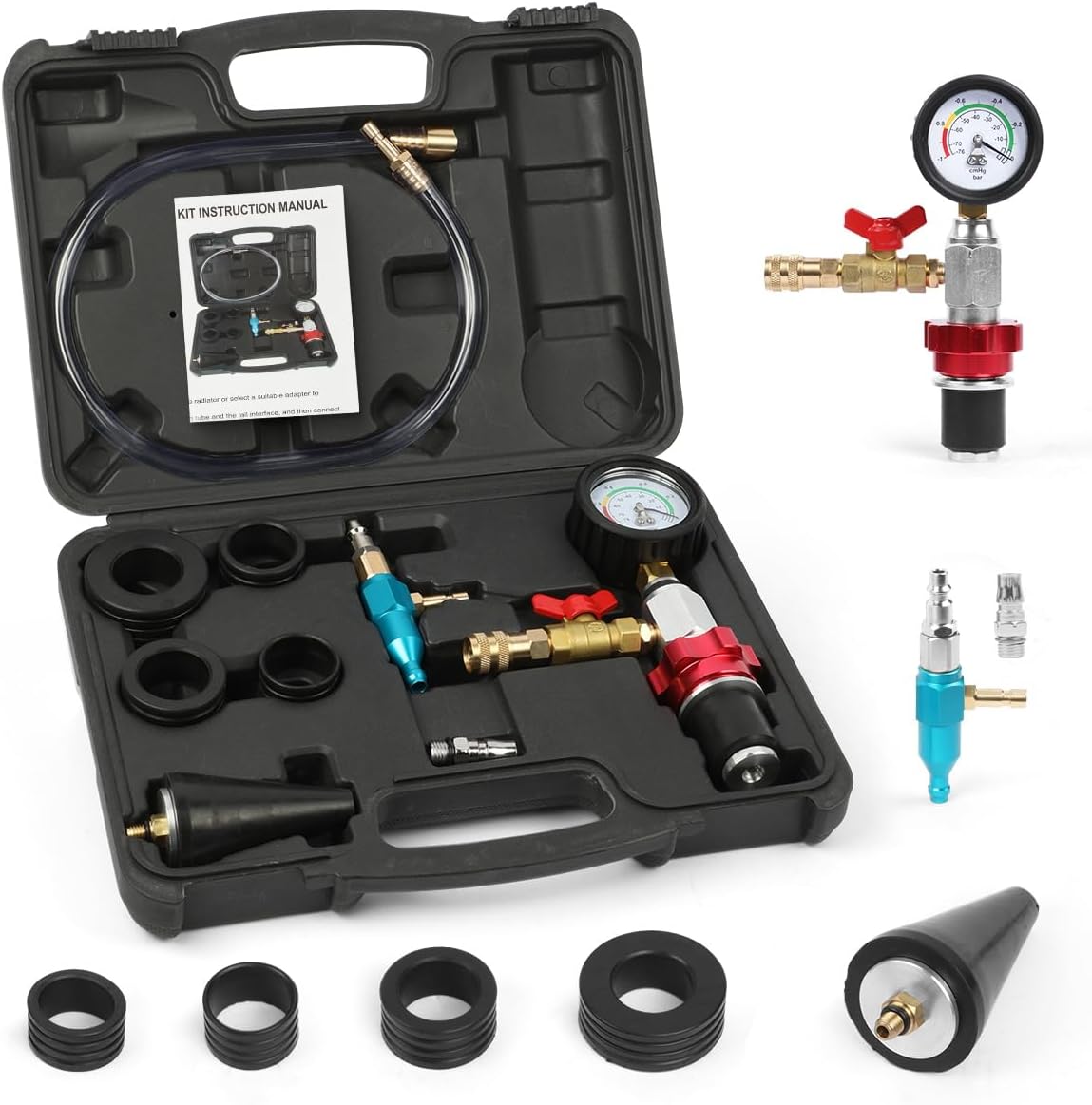 Coolant Vacuum Refill Tool Kit Engine Cooling System Vacuum Purge ...